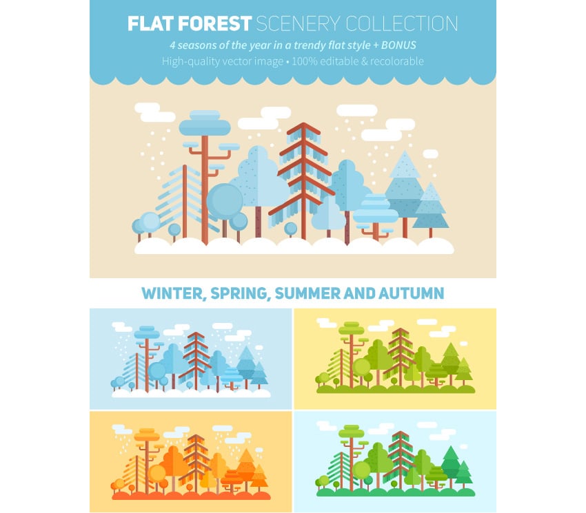 How to Create a Flat Winter Scene in Adobe Illustrator | Envato Tuts+
