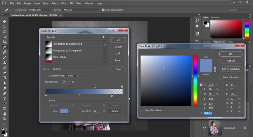 Photoshop in 60 Seconds: How to Use the Gradient Tool | Envato Tuts+