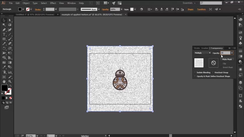 Illustrator in 60 Seconds: Create Textures Using the Grain Effect ...