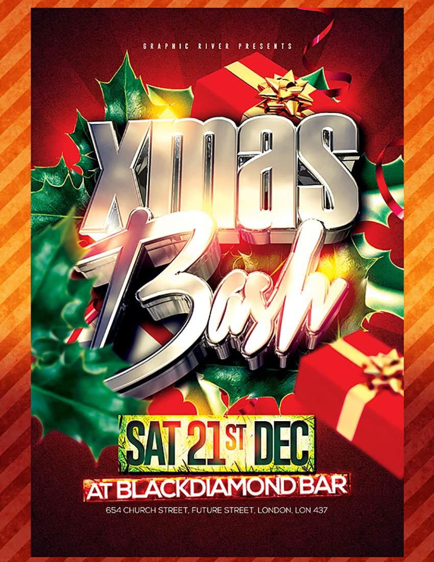 50+ Amazing Christmas and New Year's Eve Flyers for the Holiday Season