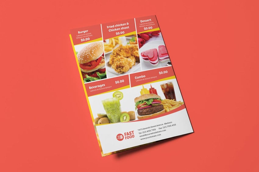 29 Delicious Menu Templates for Restaurants & Cafes