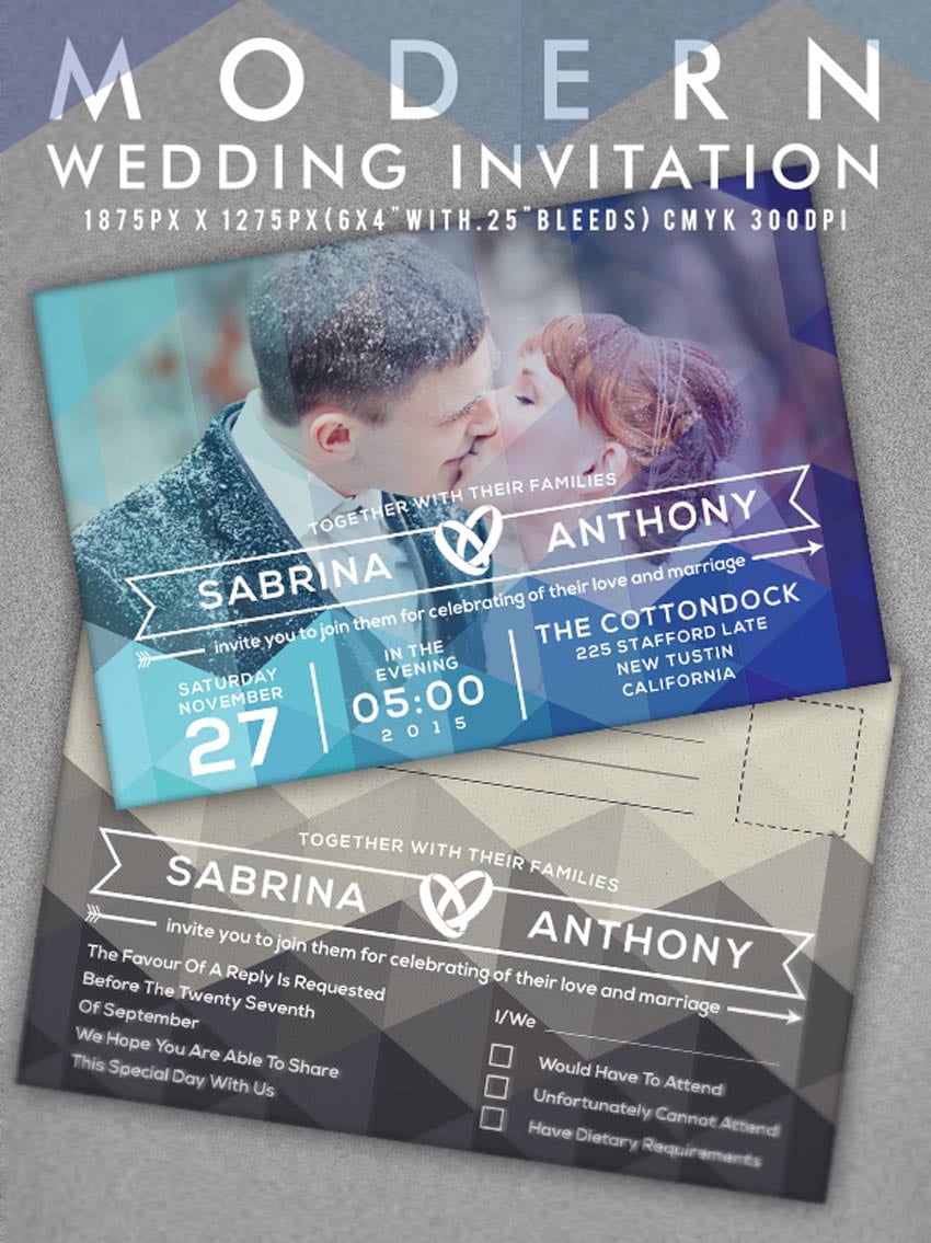 22 Modern and Unique Wedding Invites | Envato Tuts+