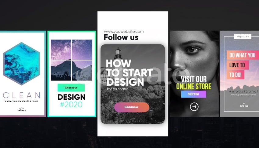 12 Top Instagram Stories Title and Text Templates for Final Cut Pro X ...