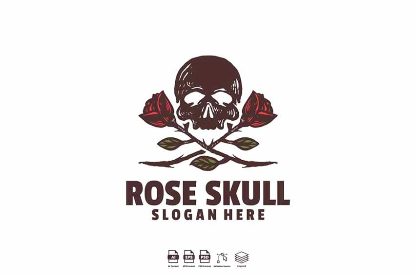 38 Best Rose Logo Design (Including Red & Black Roses)