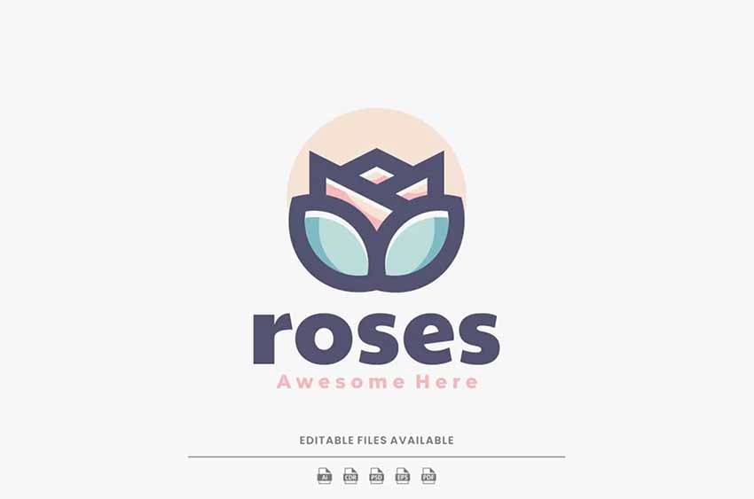 38 Best Rose Logo Design (Including Red & Black Roses)