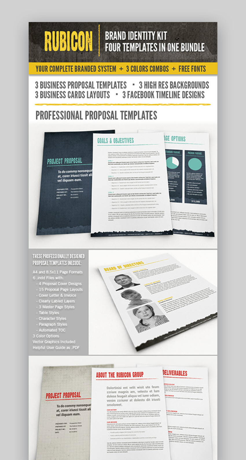20 modèles de proposition de projet de conception graphique (image de ...