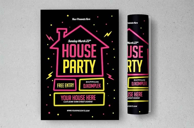 15+ Best House Party Flyers | Envato Tuts+