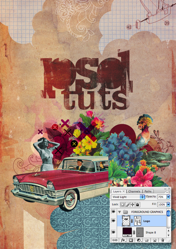 Recycle Vintage Images to Create a Photoshop Collage | Envato Tuts+