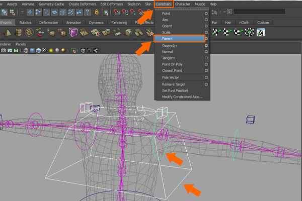 Building A Complete Human Character Rig In Maya, Global Control and ...