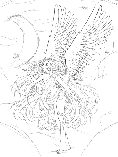 Creating an Anime-Styled Angel Vector Illustration in Adobe Photoshop ...