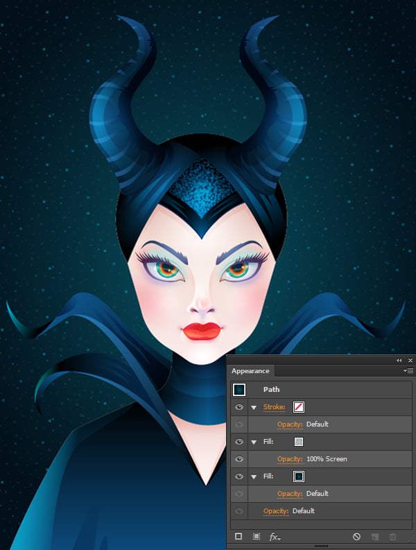 Create the Enchanting Maleficent Portrait in Adobe Illustrator | Envato ...