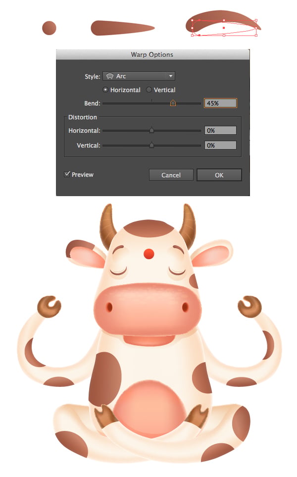 Om! How to Create a Meditating Cartoon Cow in Adobe Illustrator ...