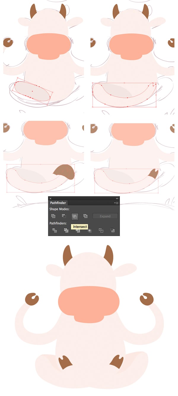 Om! How to Create a Meditating Cartoon Cow in Adobe Illustrator ...