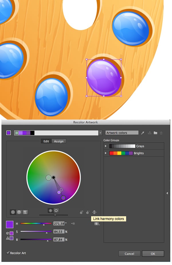 Create a Colorful Wooden Artist's Palette in Adobe Illustrator | Envato ...