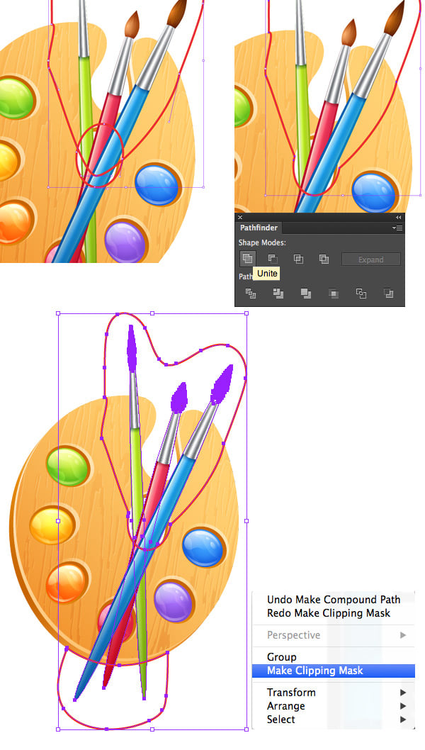 Create a Colorful Wooden Artist's Palette in Adobe Illustrator | Envato ...