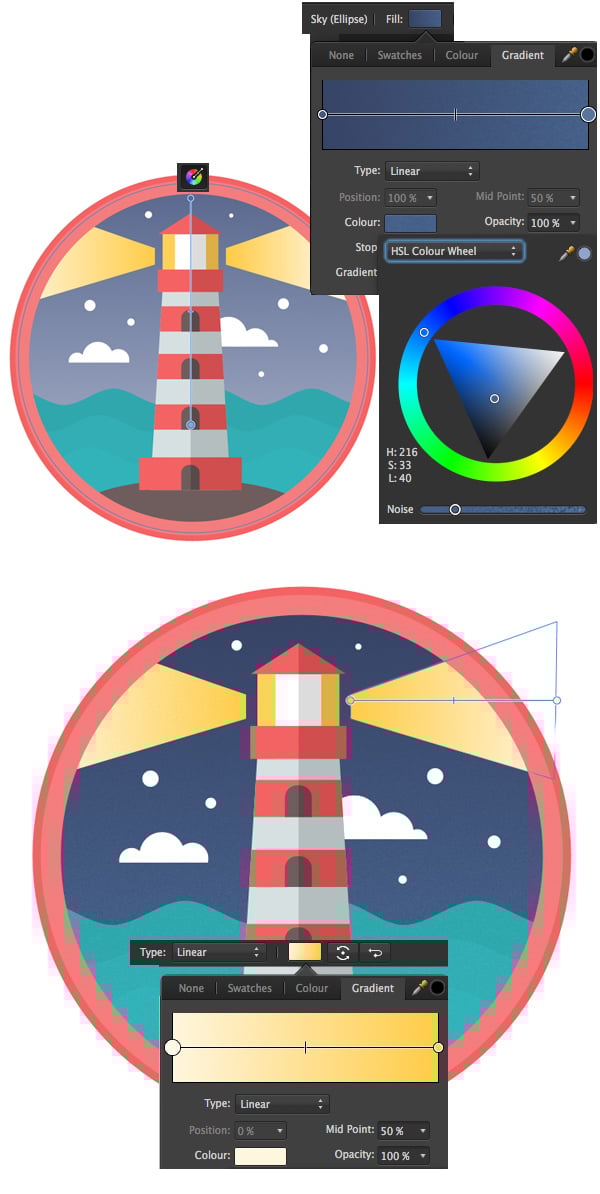 How to Create a Detailed Lighthouse Flat Icon in Affinity Designer ...