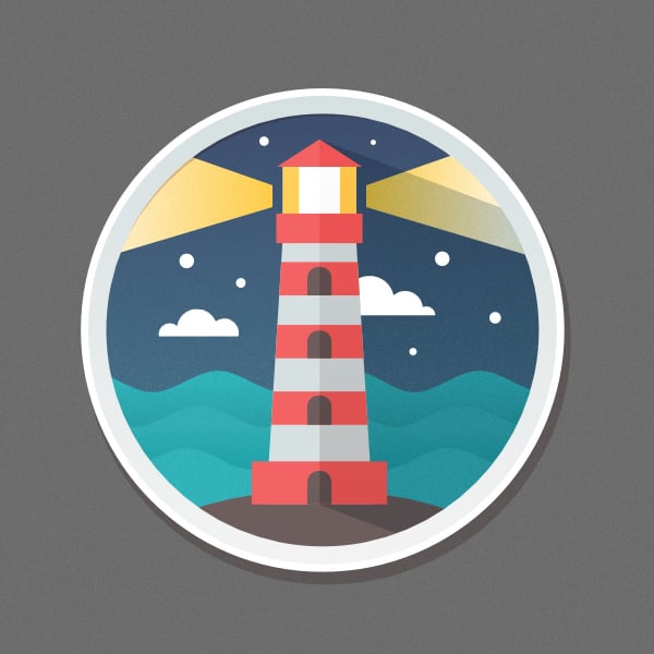 How to Create a Detailed Lighthouse Flat Icon in Affinity Designer ...