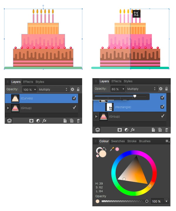 How to Make a Flat Design Birthday Cake in Affinity Designer | Envato Tuts+