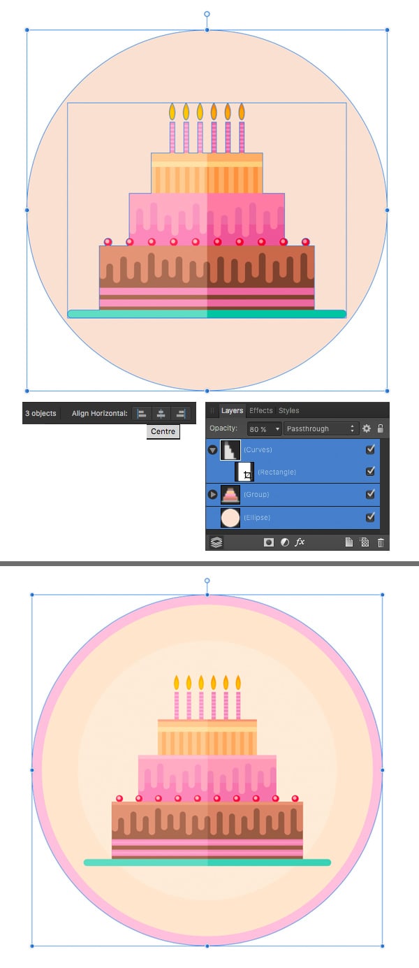 How to Make a Flat Design Birthday Cake in Affinity Designer | Envato Tuts+