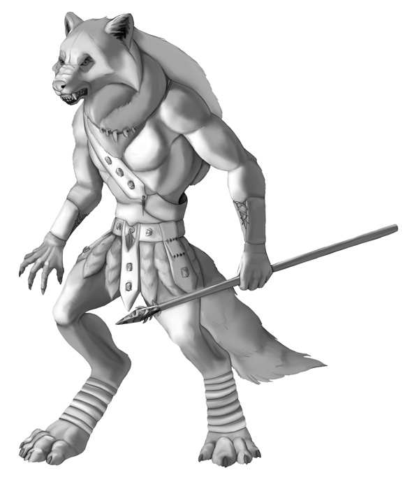 Design a Model Sheet of a Werewolf Warrior in Adobe Photoshop: Painting ...