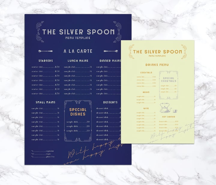 How to Make a Fancy Menu Template