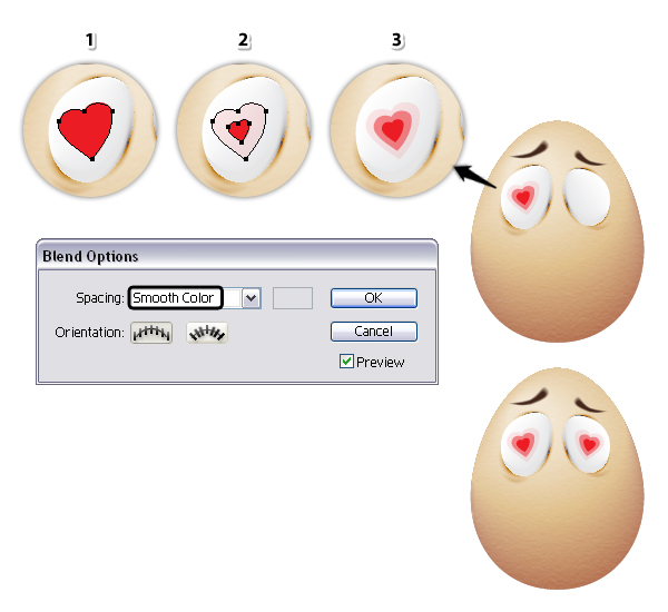 Create Comic Egg Characters Using the Blend Tool in Illustrator ...