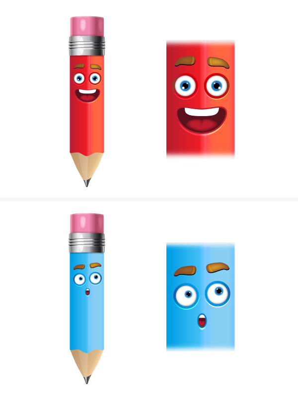 How to Create a Trio of Cute Pencil Characters in Adobe Illustrator ...