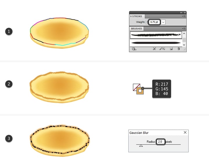 Yum! How to Create a Stack of Pancakes With Syrup in Adobe Illustrator ...
