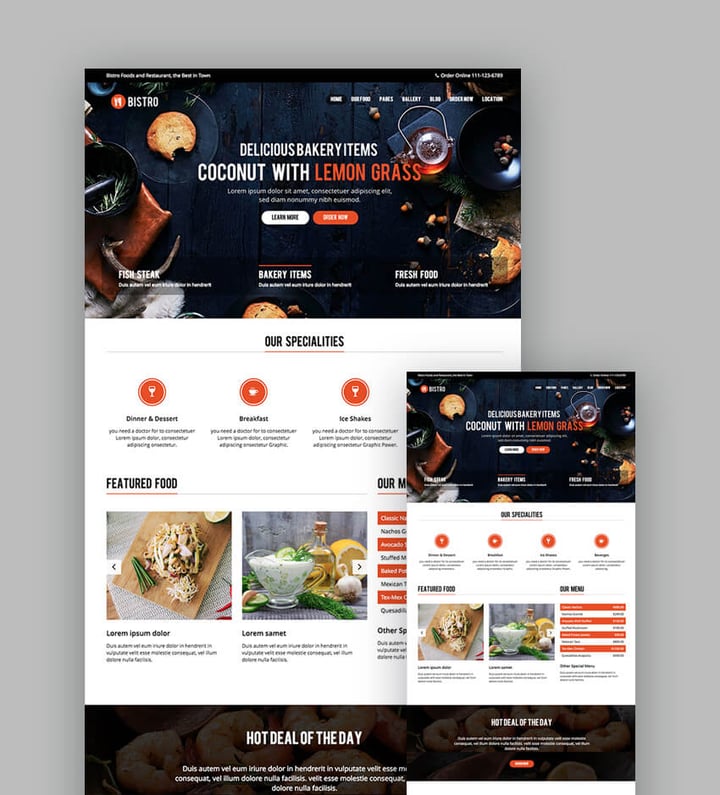 Die 21 besten responsive Restaurant & Food Website HTML-Vorlagen für 2021