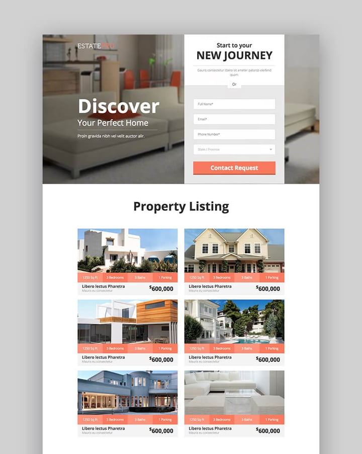 20 Best Real Estate Landing Page Examples 2018 Templates Vrogue
