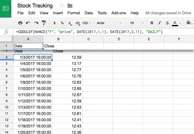 How to Track Stock Data in Google Sheets - With GOOGLEFINANCE Function ...