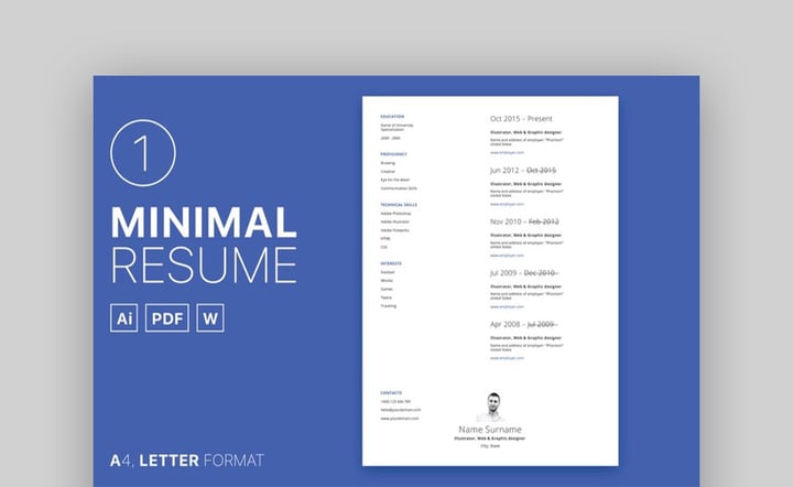 20 Resume Templates Sederhana (Mudah untuk Dikustom & Diedit dengan ...