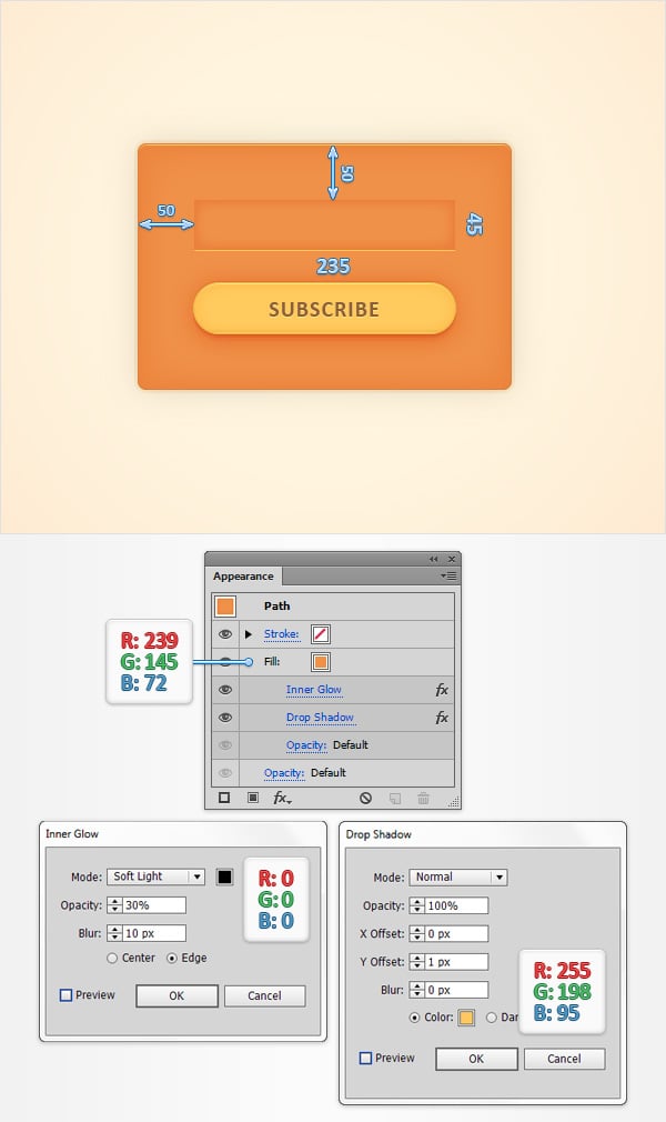 Create a Simple Subscription Web Element in Adobe Illustrator | Envato ...