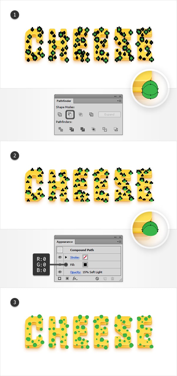 Create a Detailed Cheese Text Effect in Adobe Illustrator | Envato Tuts+