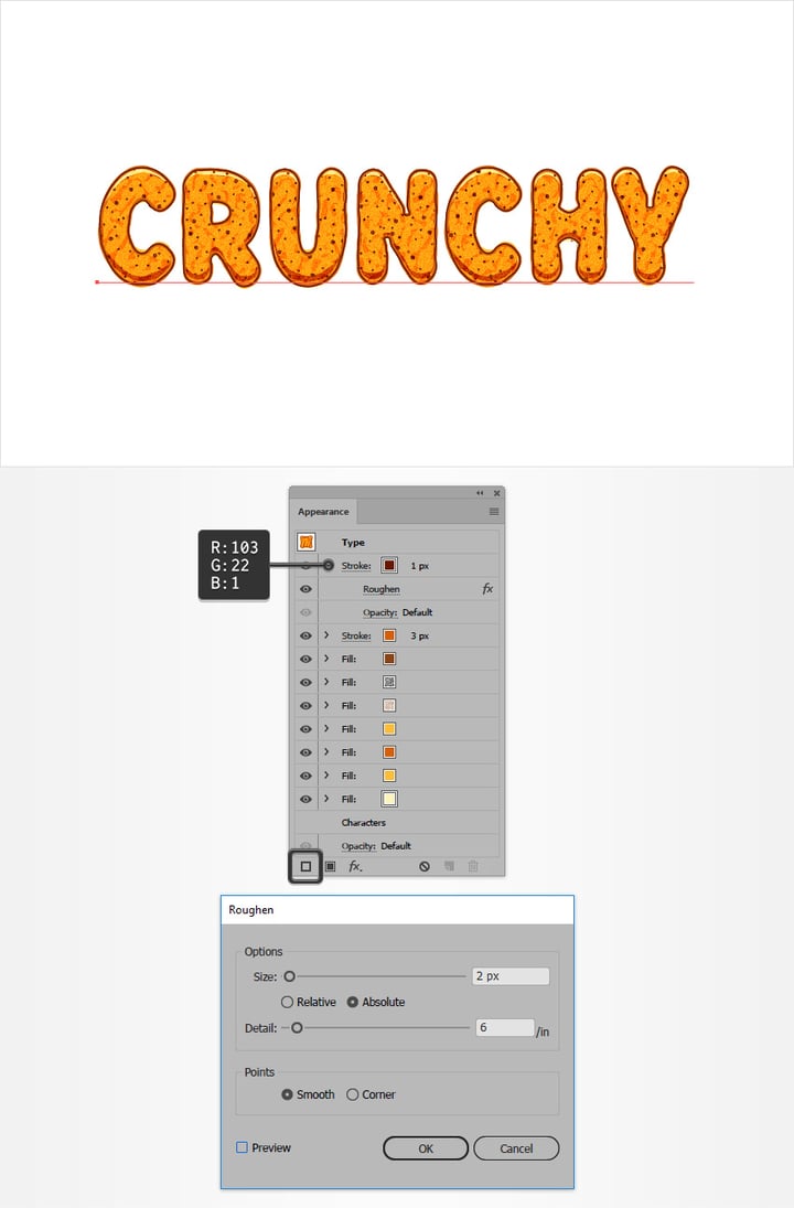 How to Create a Crunchy Cartoon Text Effect in Adobe Illustrator ...