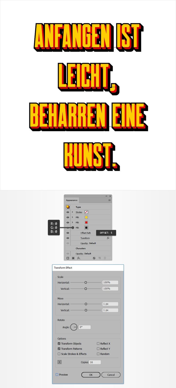 How to Create a German Flag-Inspired Text Effect in Adobe Illustrator ...