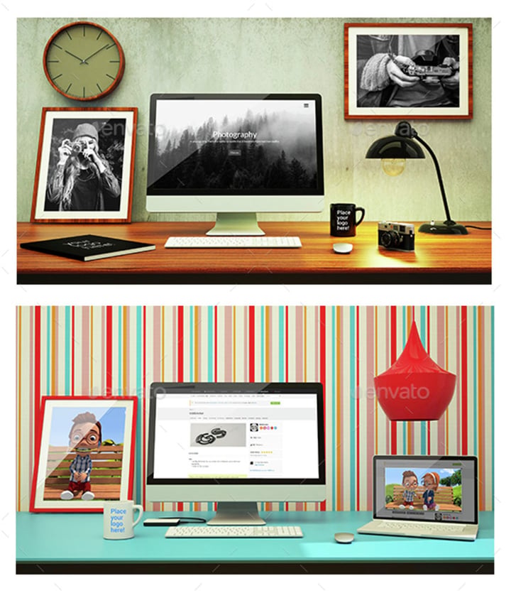 Los 30 mejores mockups de computadoras