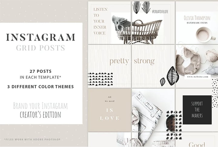 44 Best Instagram Layout Ideas (using Instagram Grid Templates ...