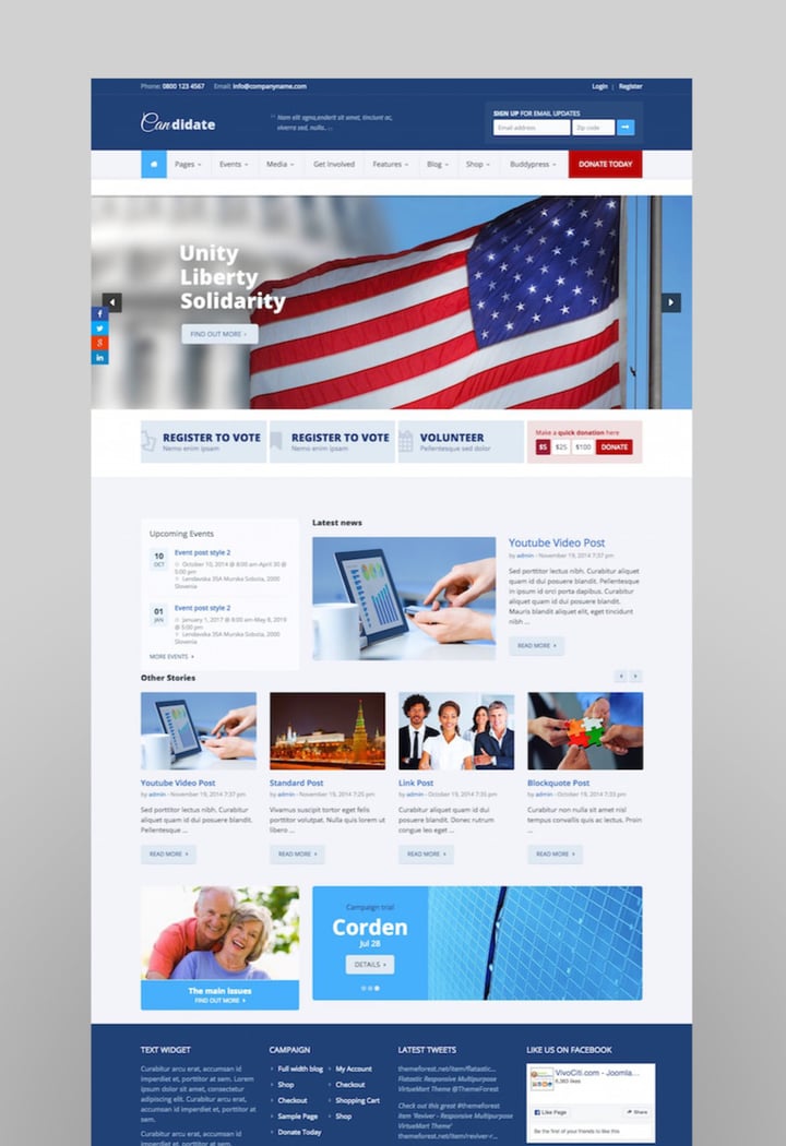 11+ Best Political WordPress Themes for Campaign & Party Websites ...