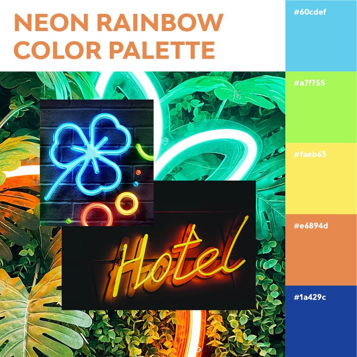 Neon Color Palette Inspiration: Trending Palettes and Templates ...