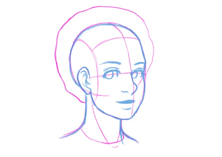 How to Draw Natural, Textured, Afro Hair (How to Draw Curly Hair ...