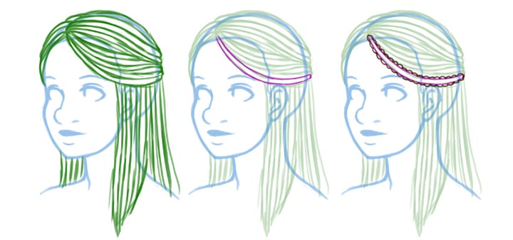 How to Draw Natural, Textured, Afro Hairstyles (Afros, Locs, Braids ...