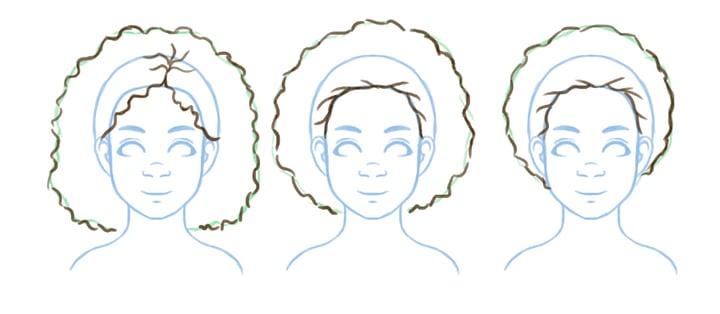 How to Draw Natural, Textured, Afro Hairstyles (Afros, Locs, Braids ...