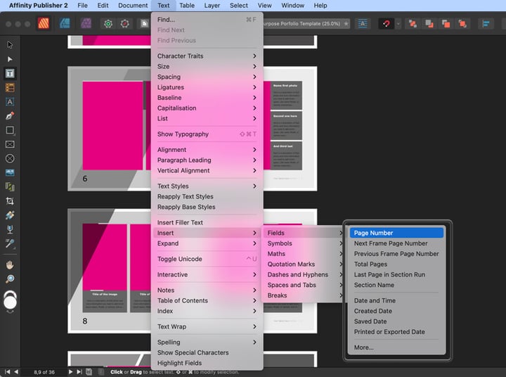 How to Add Page Numbers in Affinity Publisher | Envato Tuts+