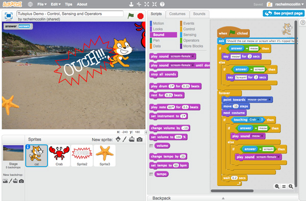 Working With Control, Sensing and Operators in Scratch | Envato Tuts+