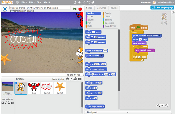Working With Control, Sensing and Operators in Scratch | Envato Tuts+