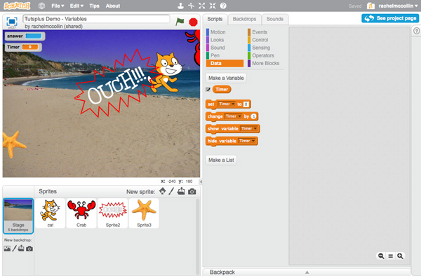 Using Variables and Data in Scratch | Envato Tuts+