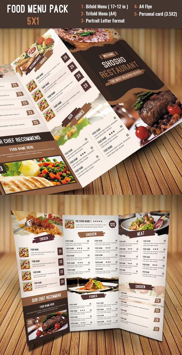 20 Modelos de Cardápio de Restaurante com Designs Criativos | Envato Tuts+