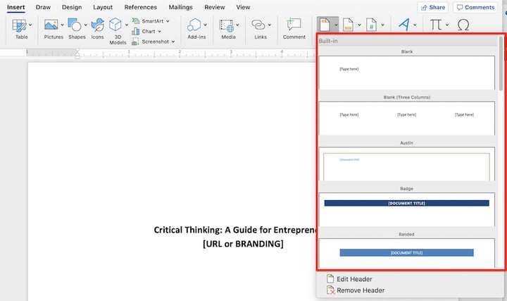 How to Add Headers, Footers, and Page Numbers in Microsoft Word ...
