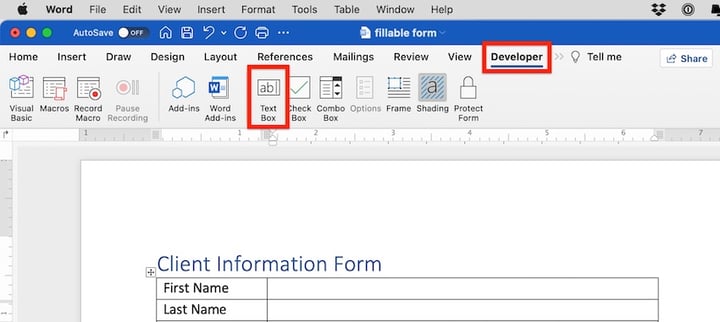How to Quickly Create a Fillable Form in Microsoft Word (+ Video ...